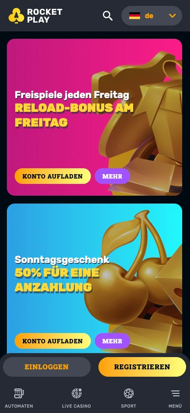 RocketPlay Casino Bonusse, Promo Codes und Freispiele in Deutschland